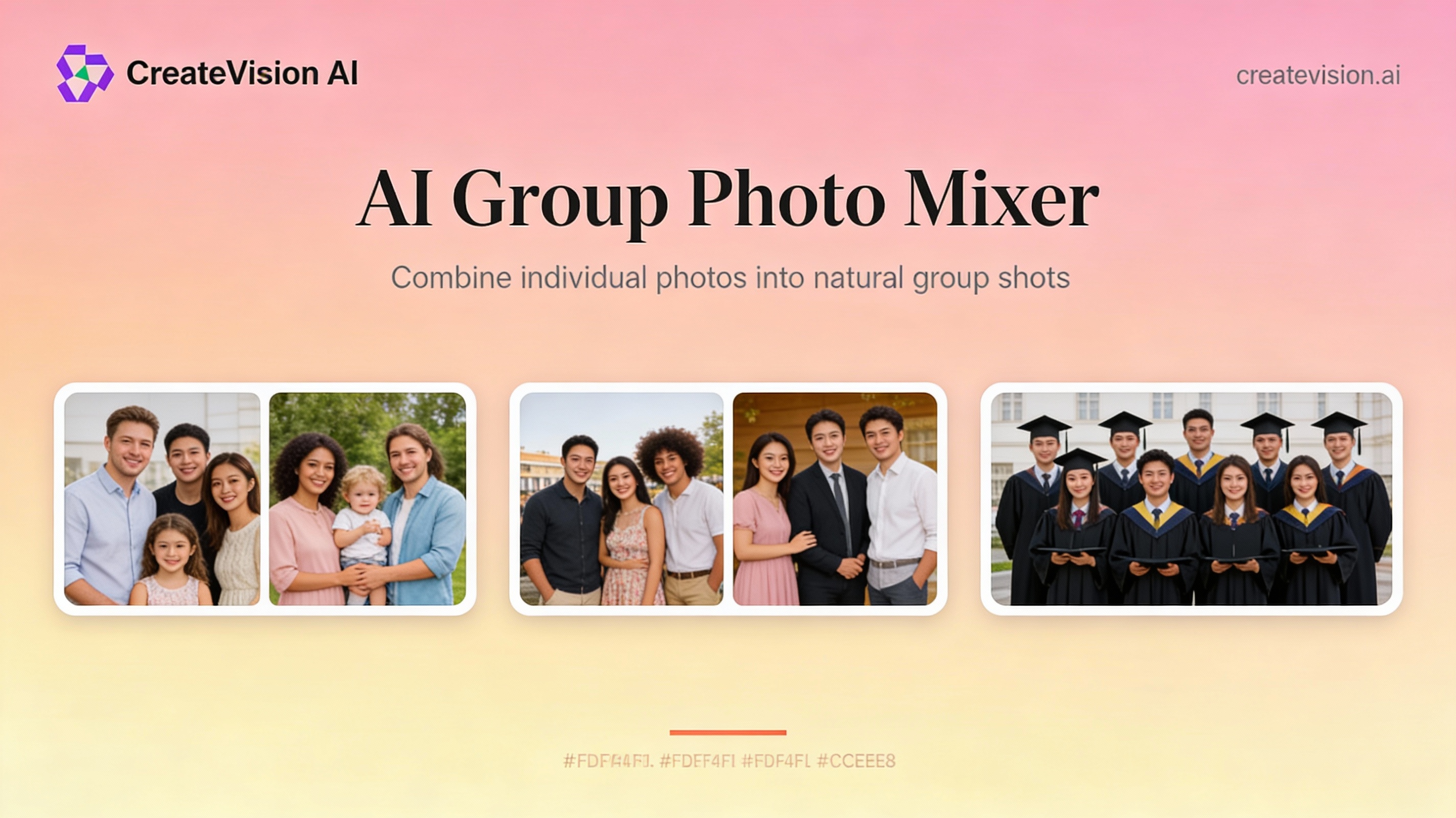 AI Group Photo Mixer - Combine Up to 5 Photos Together | CreateVision AI