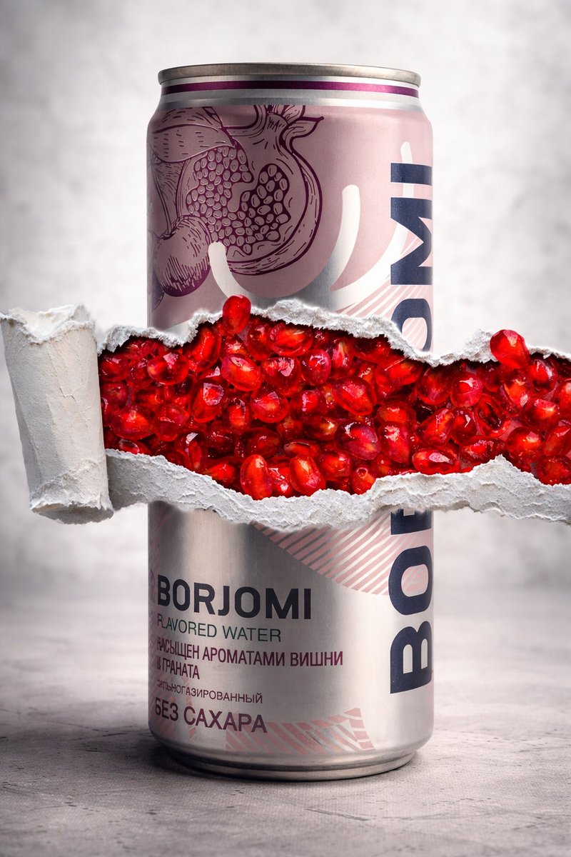 8K Product Photography with Conceptual Cutaway (Borjomi) - AI Prompt ...