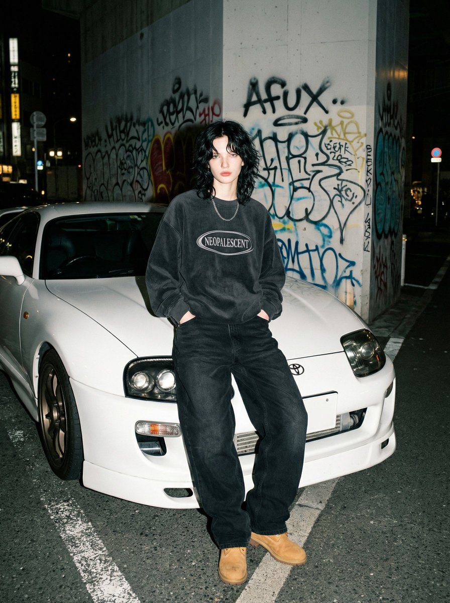 90s Streetwear Portrait with Toyota Supra MK4 - AI Prompt | CreateVision