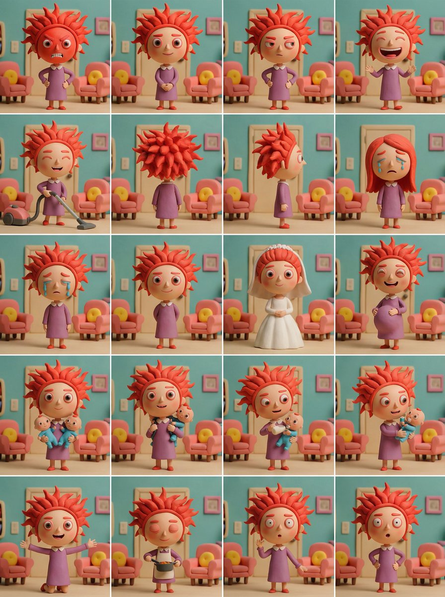 Character Expression and Pose Variation Prompt (20 Patterns) - AI ...