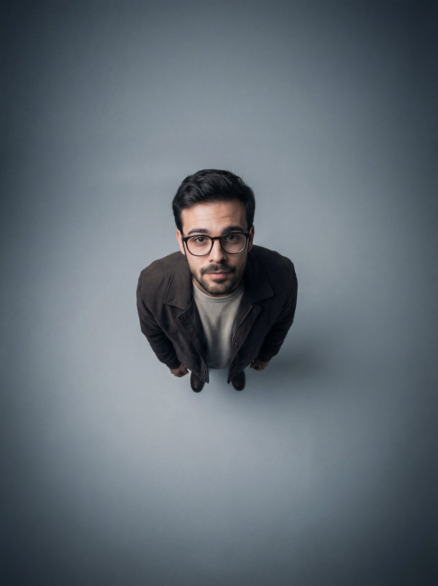 Cinematic Overhead Portrait with Wide-Angle Distortion - AI Prompt ...