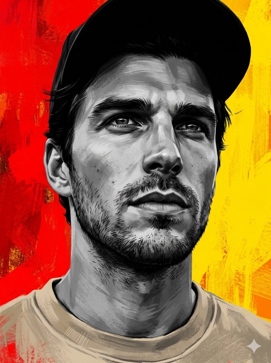 Dramatic Grayscale Portrait with Abstract Background - AI Prompt ...