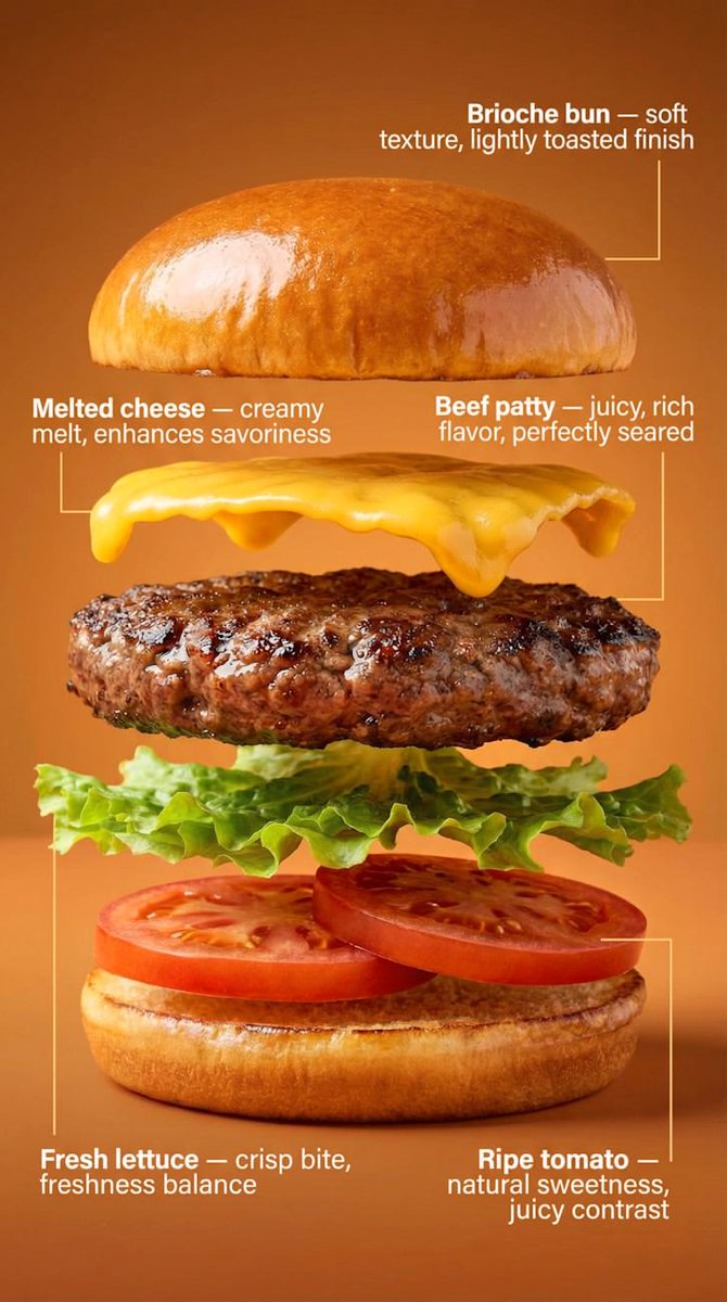 Exploded-View Burger Composition with Annotations - AI Prompt ...