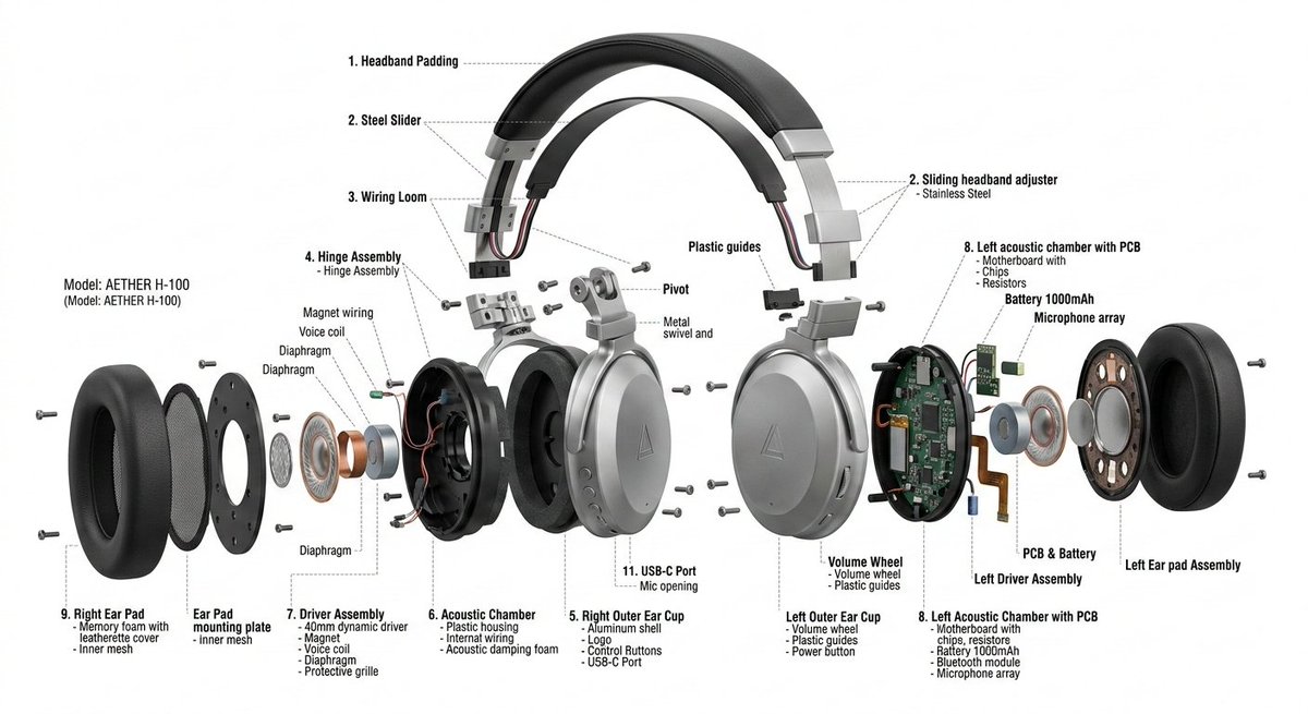 Exploded View Product Design Diagram Prompt - AI Prompt | CreateVision