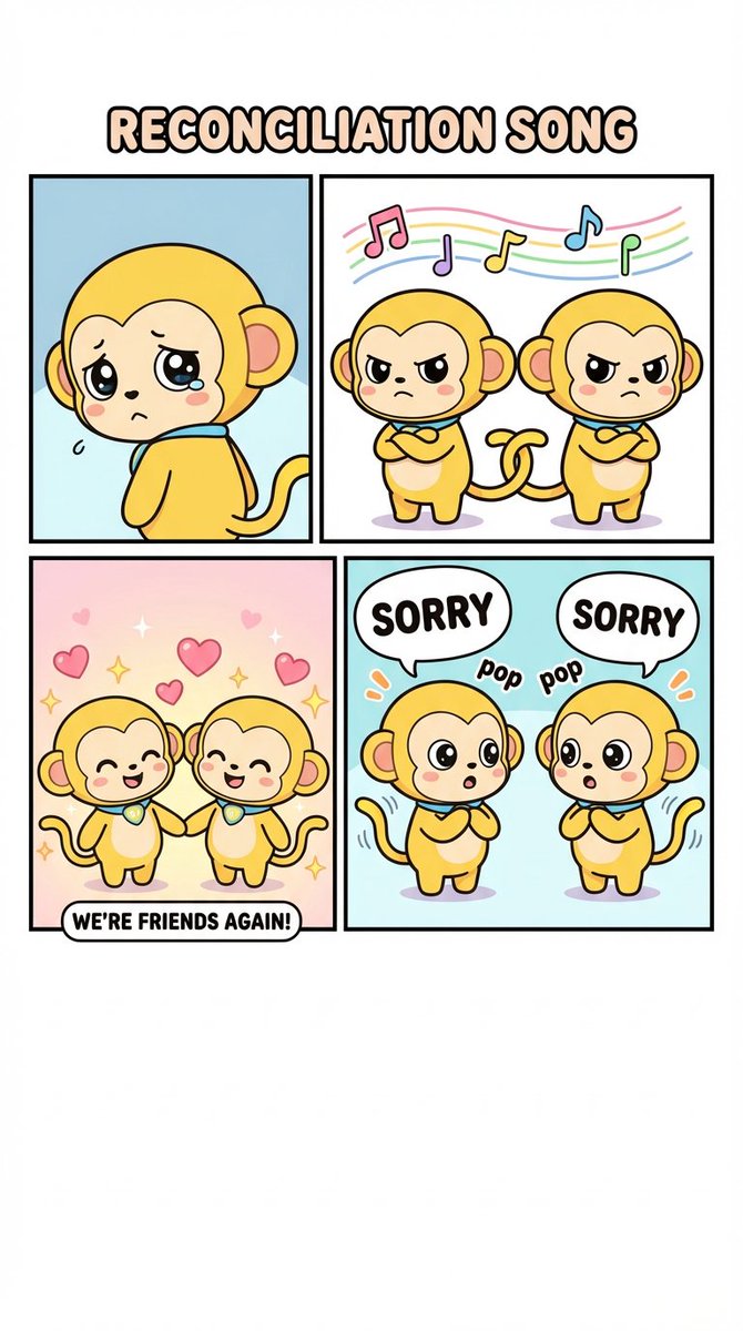 Four-Panel Comic: Reconciliation Song (English Version) - AI Prompt ...