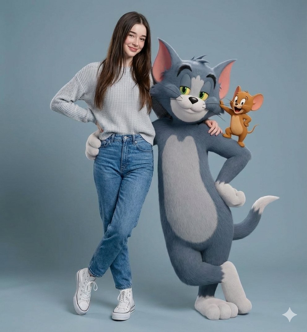 Hyper-realistic Portrait with Tom & Jerry 3D Characters - AI Prompt ...