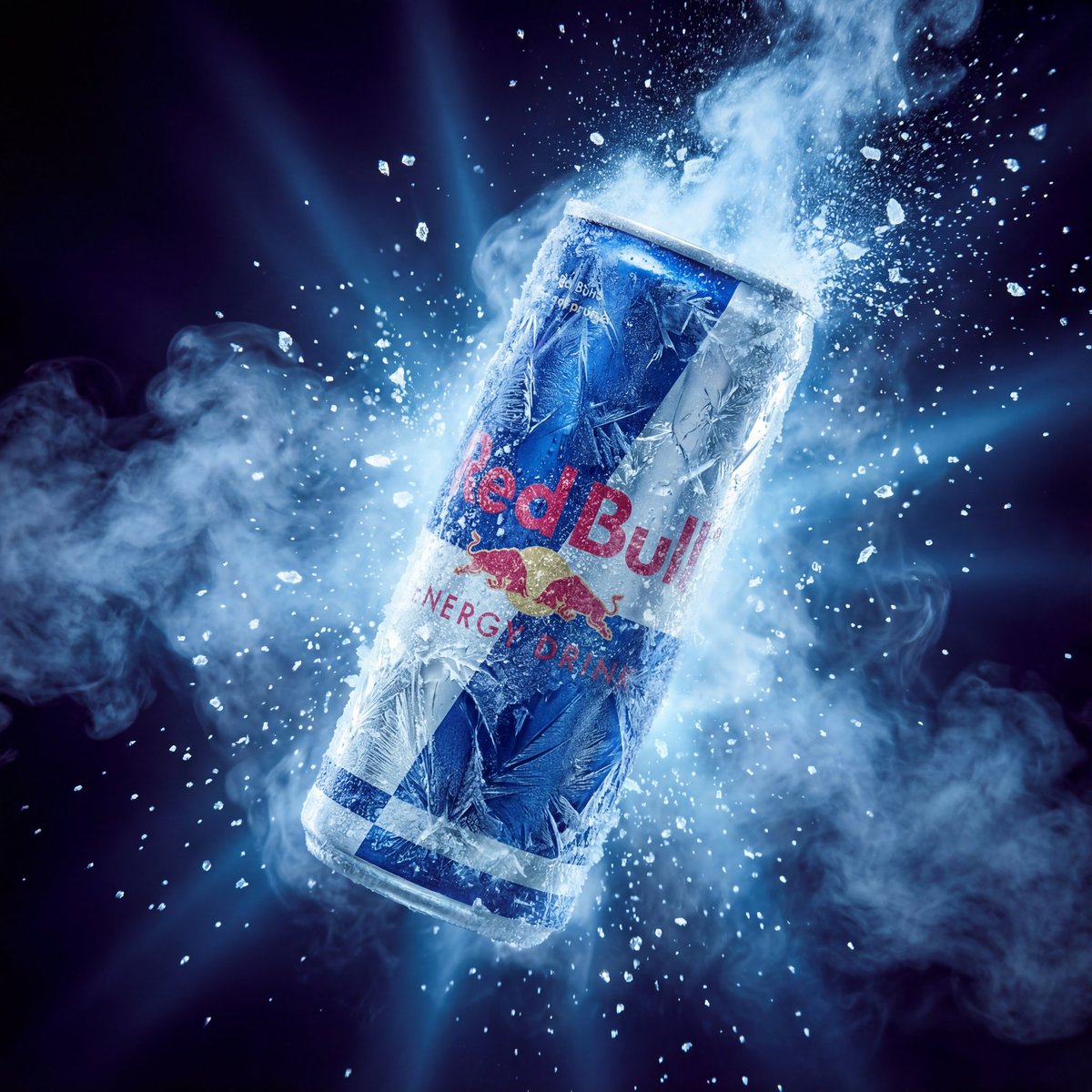 Гиперреалистичная реклама Red Bull взрыв льда из банки - AI Prompt ...