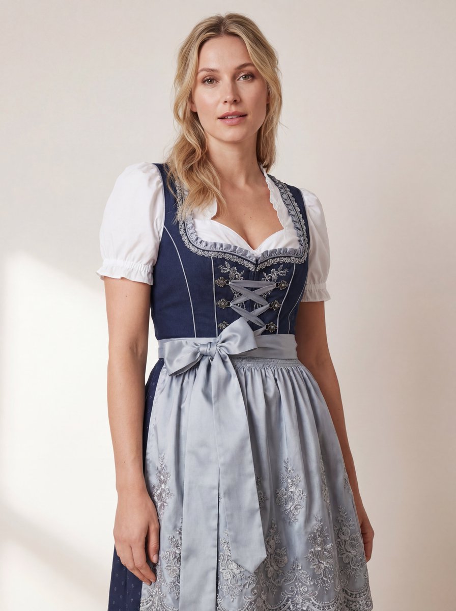 Hyper-Realistic Studio Photo of a Woman in Bavarian Dirndl - AI Prompt ...