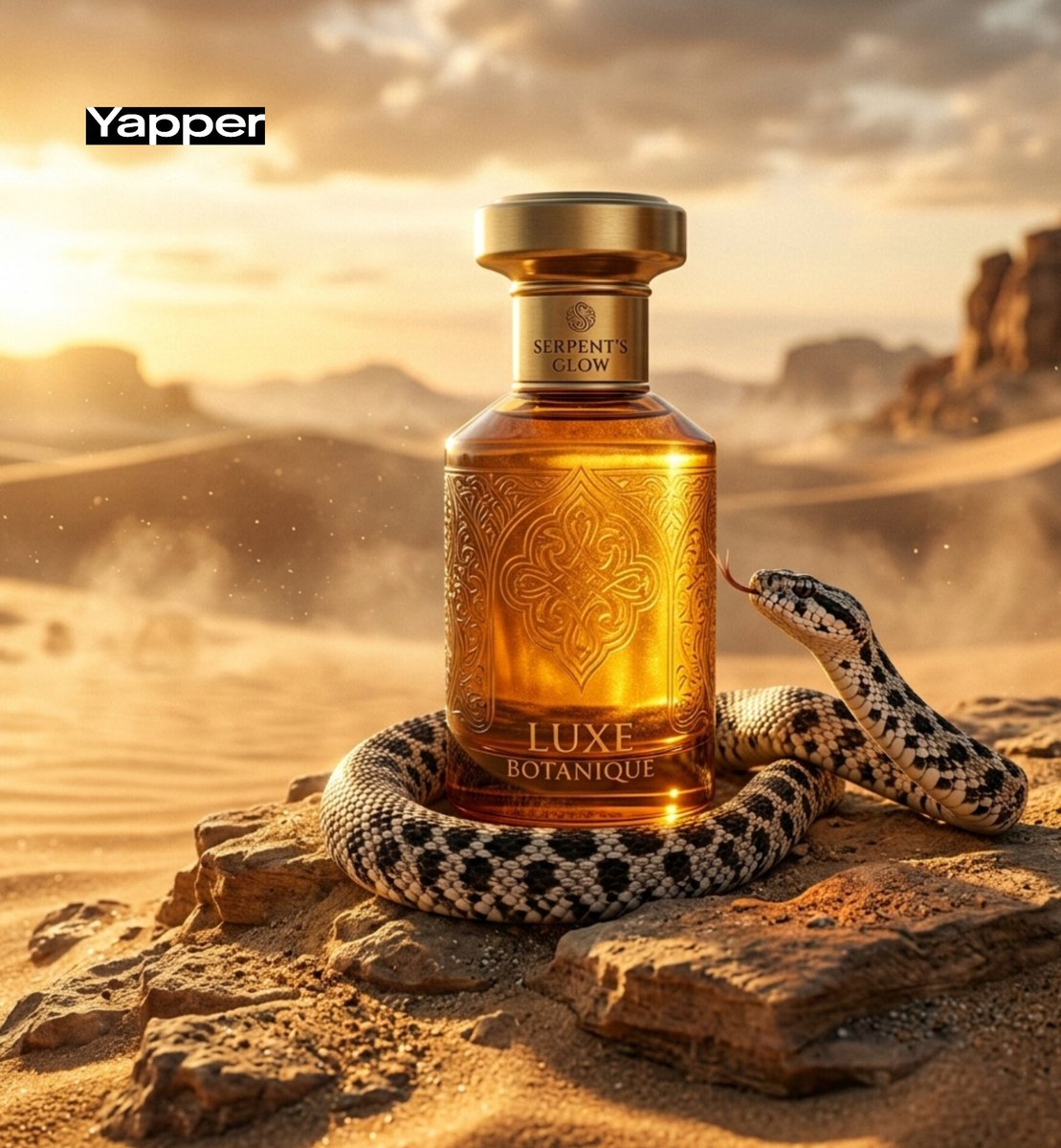 Luxury Perfume Advertisement in Desert Setting - AI Prompt | CreateVision