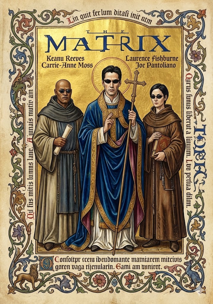 Medieval Illuminated Manuscript of The Matrix Characters - AI Prompt ...