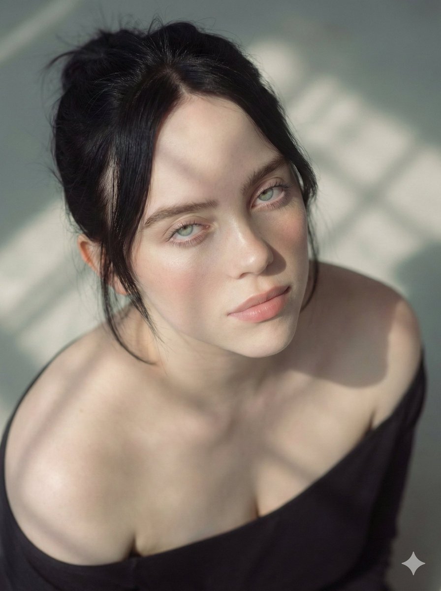 Multi-frame cinematic portrait prompt for Ana De Armas, Billie Eilish ...