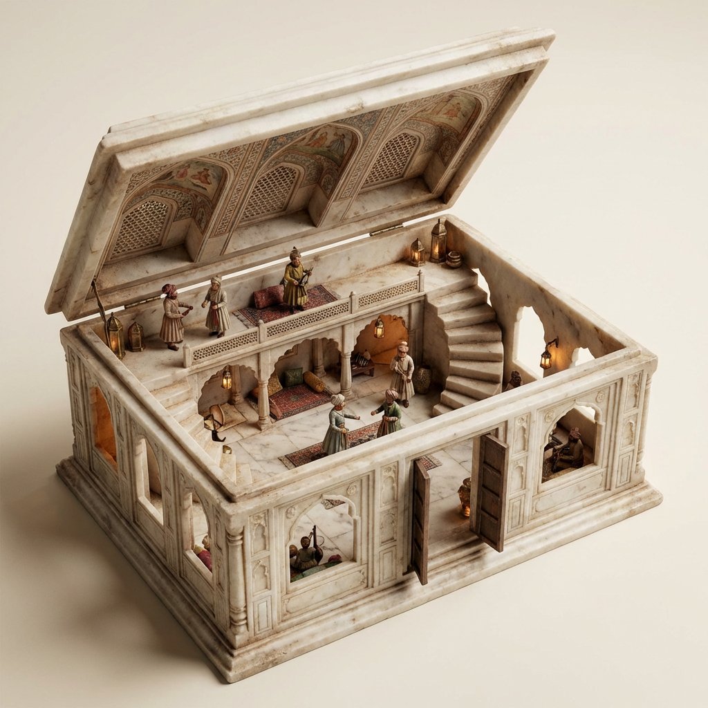 Ornate Box Diorama Master Prompt (Mughal Hall Interior) - AI Prompt ...