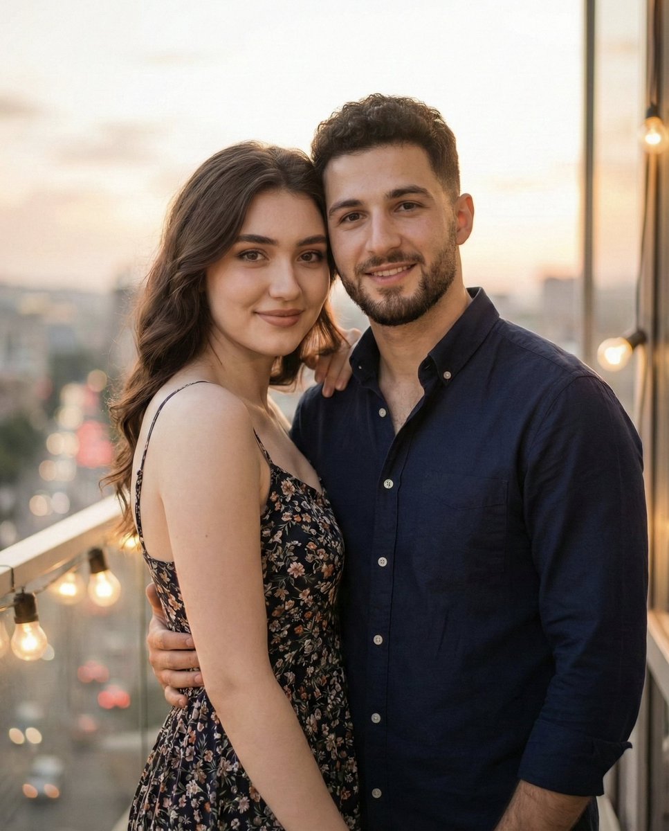 Photorealistic Romantic Couple Portrait with Identity Preservation - AI ...