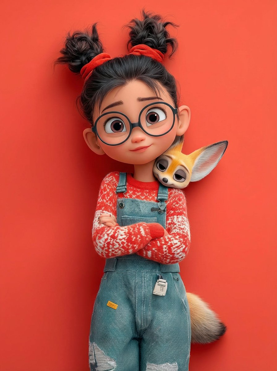 Pixar 3D Character Portrait with Fennec Fox - AI Prompt | CreateVision