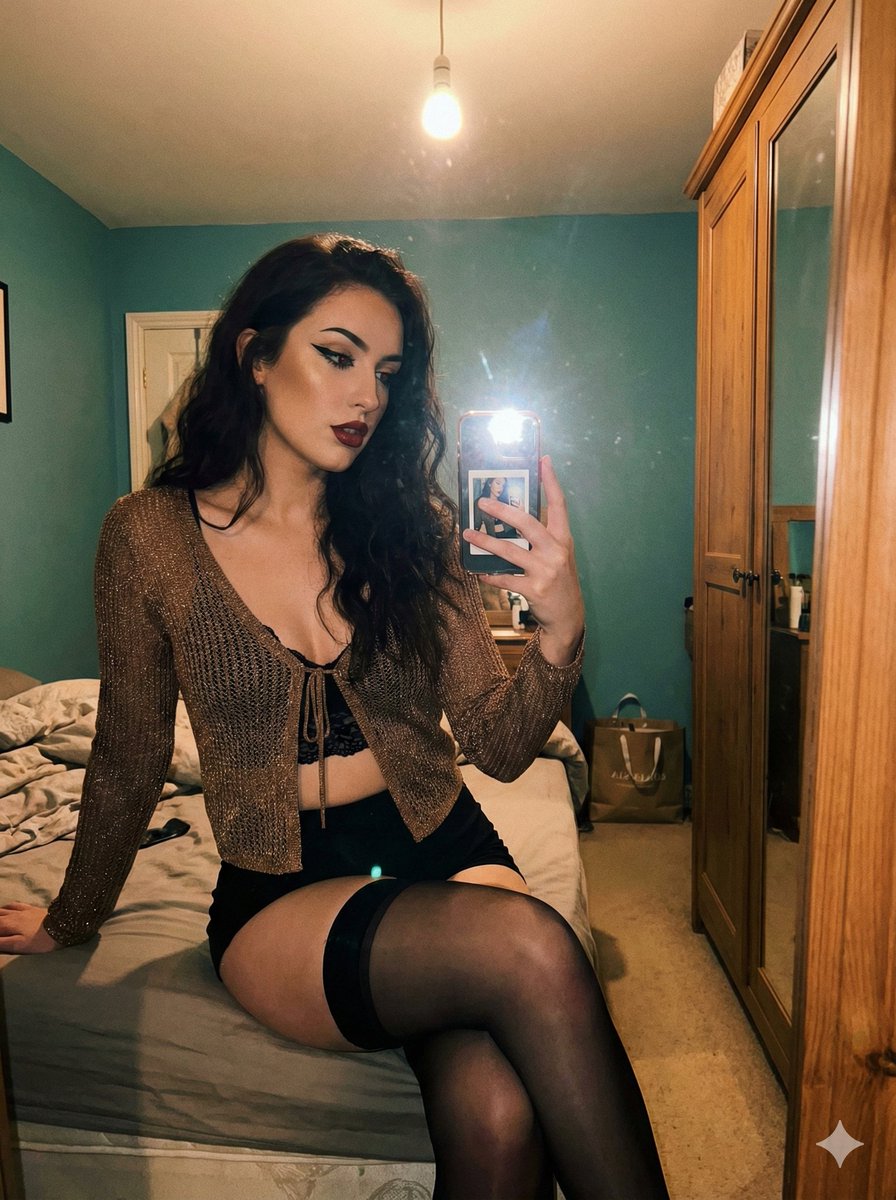 Seductive Low Light Mirror Selfie With Flash Ai Prompt Createvision