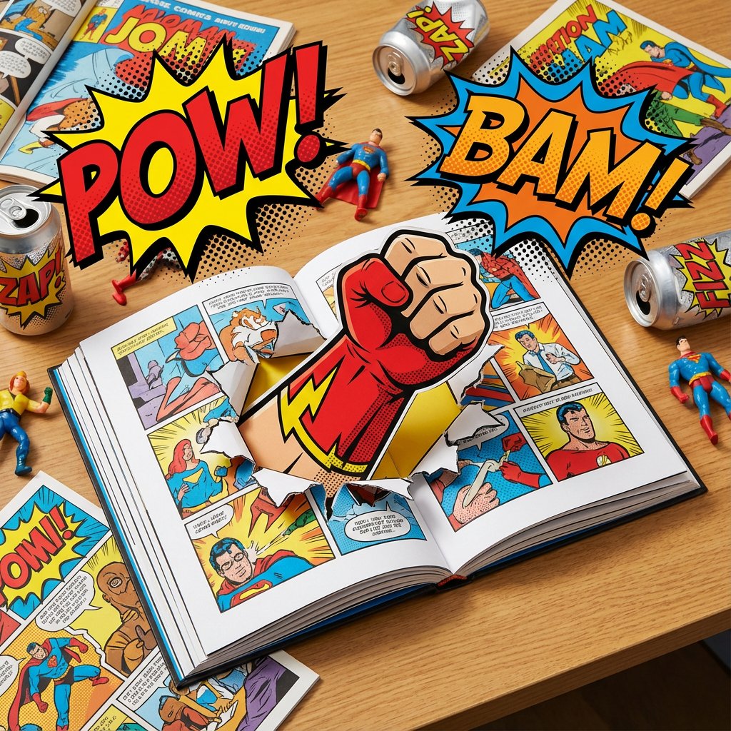 Superhero Comic Book Pop Art Diorama Prompt - AI Prompt | CreateVision