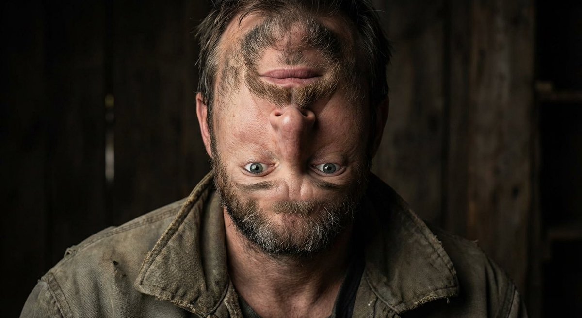 Surreal upside-down face portrait - AI Prompt | CreateVision