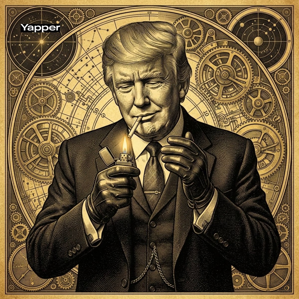 Vintage Engraving of Donald Trump as a Gangster - AI Prompt | CreateVision